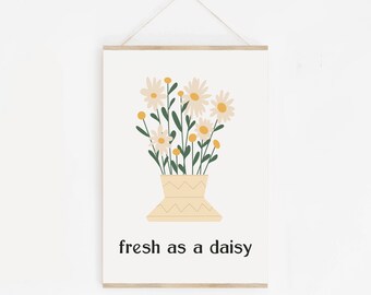Fresh as A Daisy Watercolor Daisies Floral Fabric, Moda 8494 11 ...