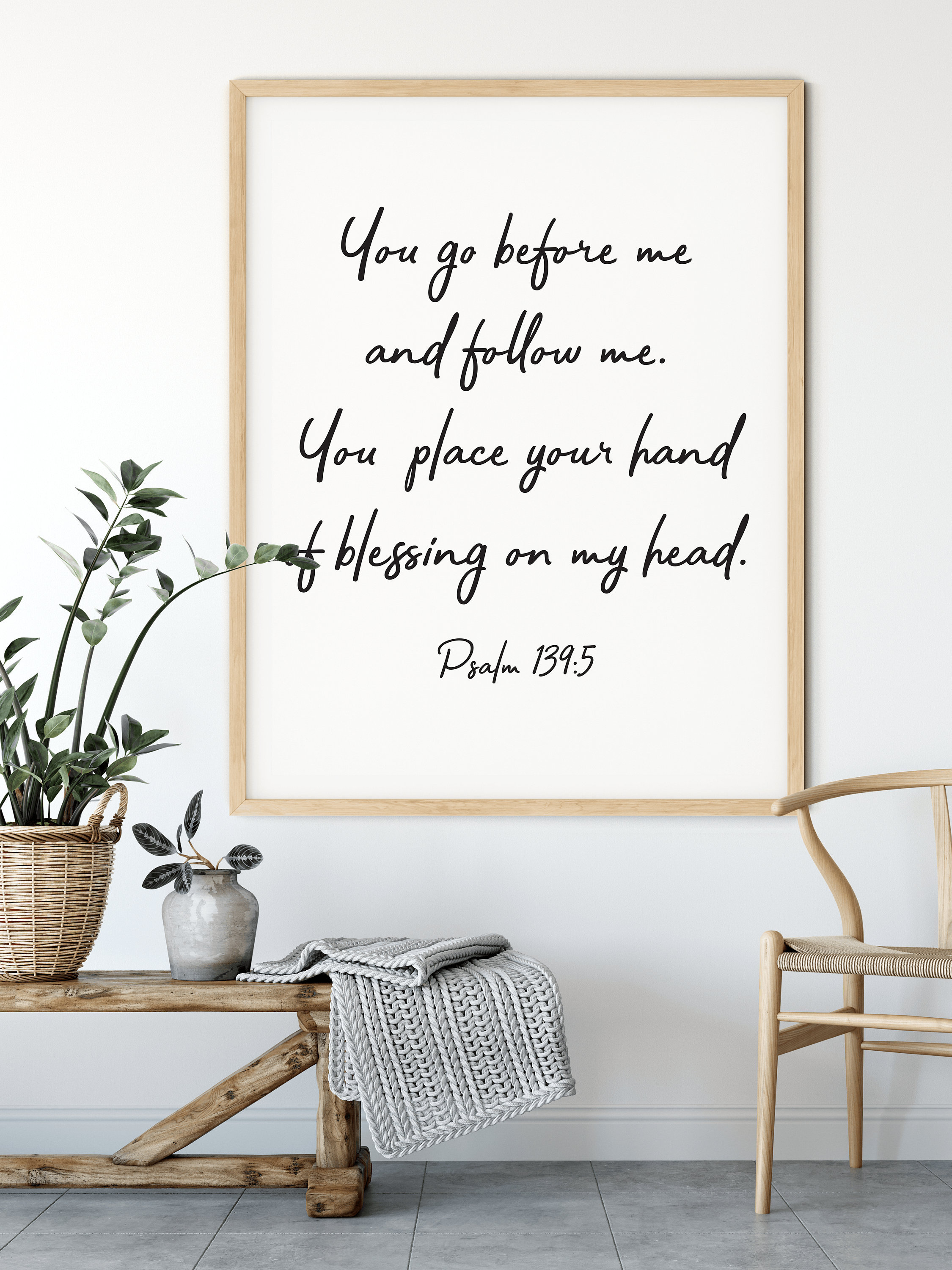 Psalm 139:5 You Go Before Me Bible Verse Art Print | Etsy