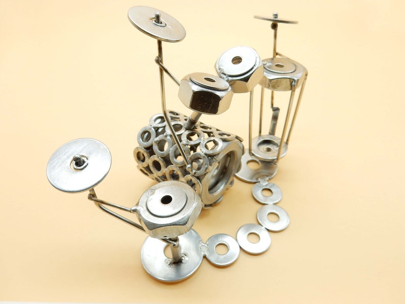 Percussionist Metal sculpture scrap metals metal art metal | Etsy