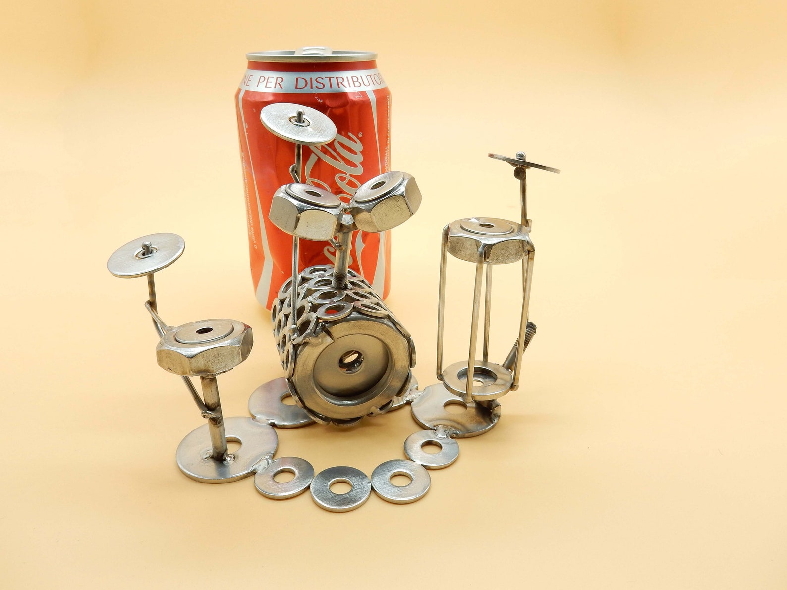 Percussionist Metal Sculpture Scrap Metals Metal Art Metal | Etsy