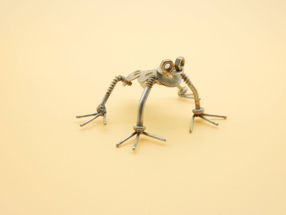 Steel Frog Sculpture Metal Art Metal Recycling Recycled | Etsy