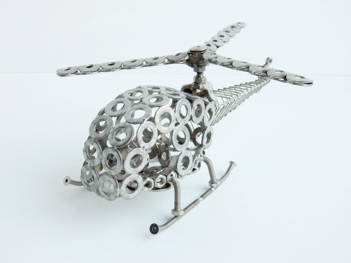 Helicopter Metal Sculpture Metal Art Metal Sculpture Art | Etsy