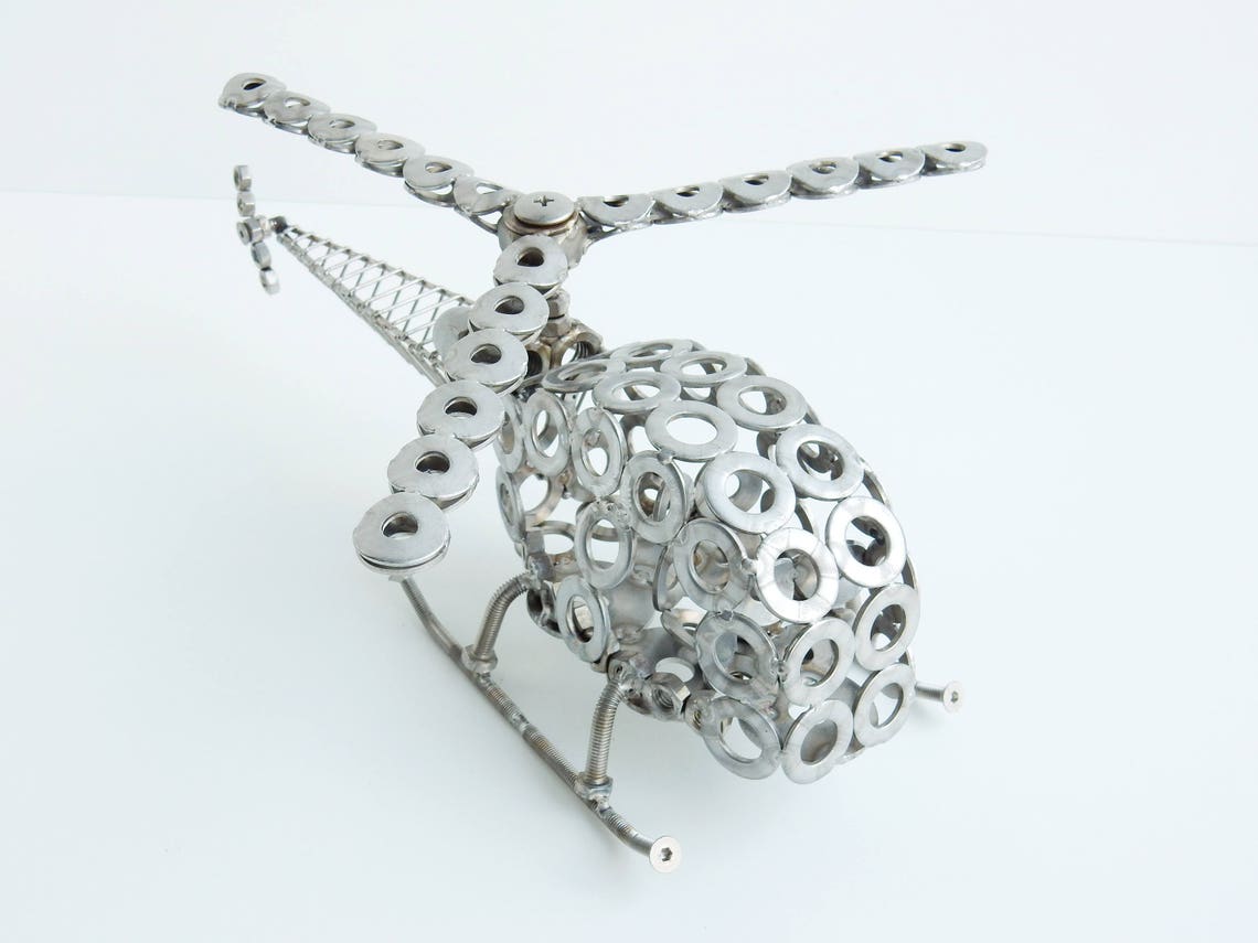 Helicopter Metal Sculpture Metal Art Metal Sculpture Art | Etsy