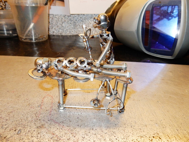 Sculpture Made in Italy Doctor Nurse With Patient Art Metal - Etsy