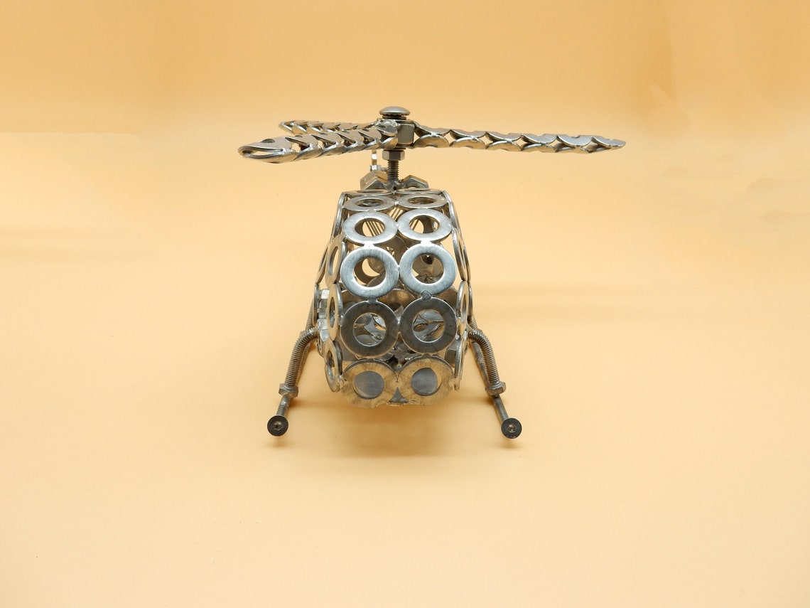 Helicopter Metal Sculpture Metal Art Metal Sculpture Art - Etsy