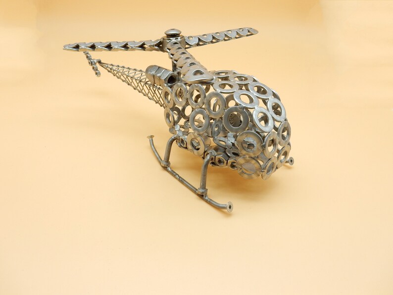 Helicopter Metal Sculpture Metal Art Metal Sculpture Art - Etsy