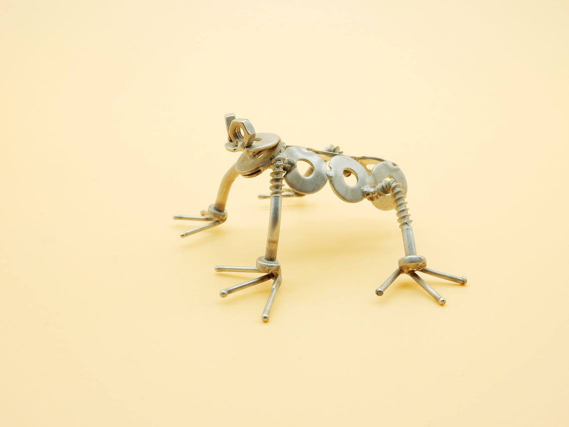 Steel Frog Sculpture Metal Art Metal Recycling Recycled | Etsy