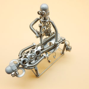 Sculpture Made in Italy Doctor Nurse With Patient Art Metal - Etsy