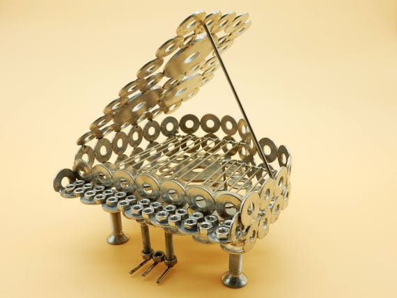 Piano Piano Piano Pianist Steel Sculpture Sculpture Pianist | Etsy