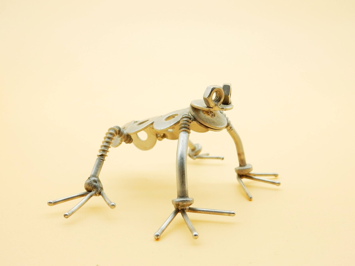 Steel Frog Sculpture Metal Art Metal Recycling Recycled | Etsy
