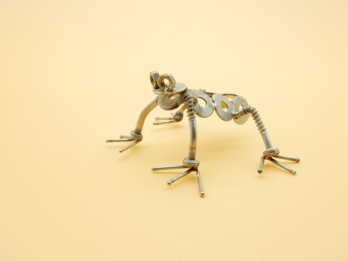 Steel Frog Sculpture Metal Art Metal Recycling Recycled | Etsy