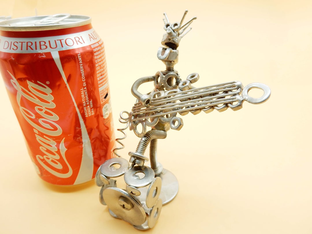 Heavy Metal Guitar Player Steel Sculpture Metal Recycling Steel Complex ...