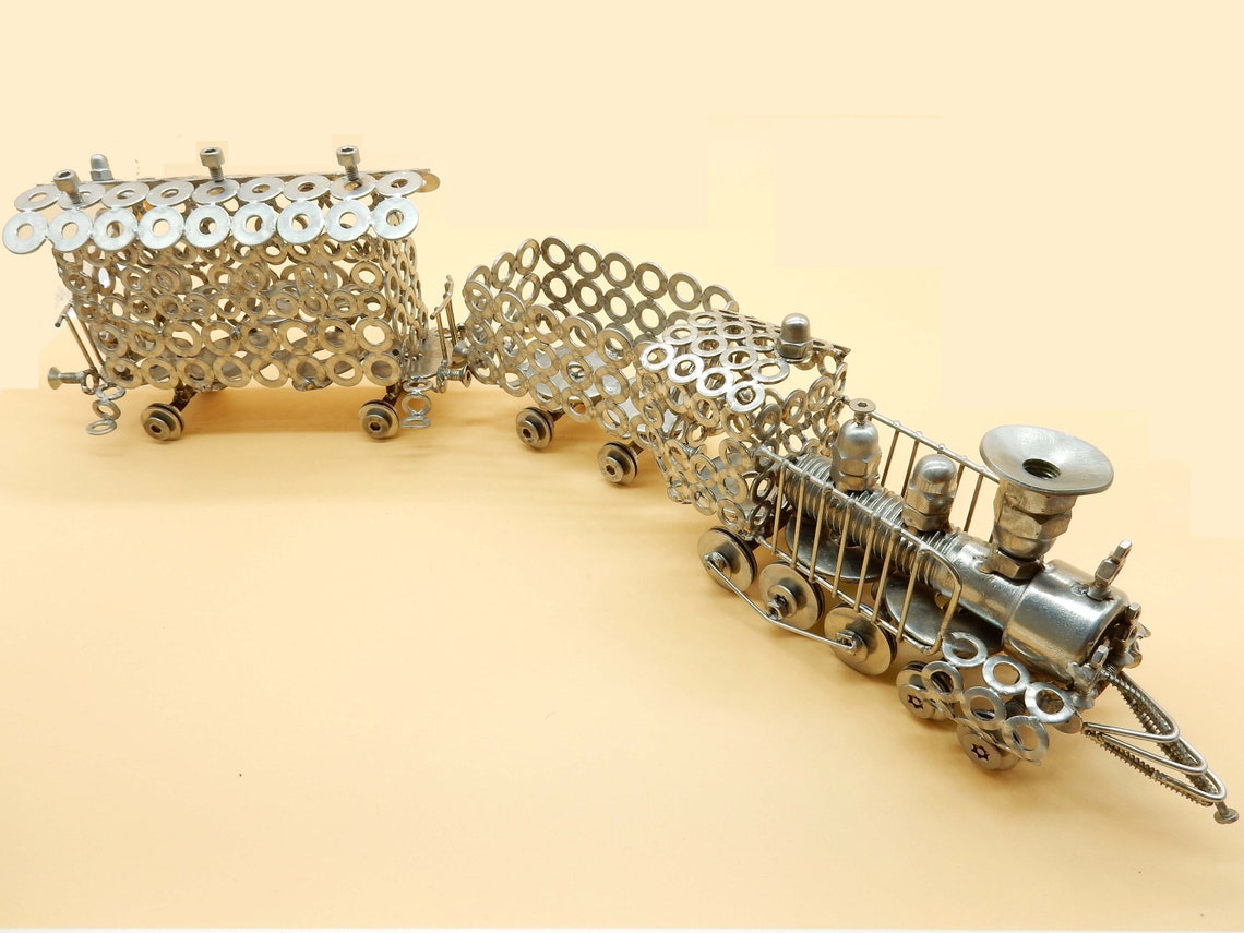 Locomotive Train Locomotive Sculpture Metal Sculpture Steel | Etsy