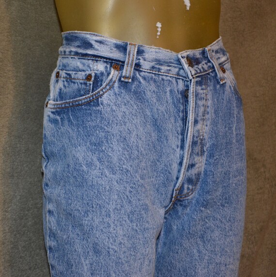 1980's Levi's 501 Acid Wash Regular Fit Straight Leg … - Gem