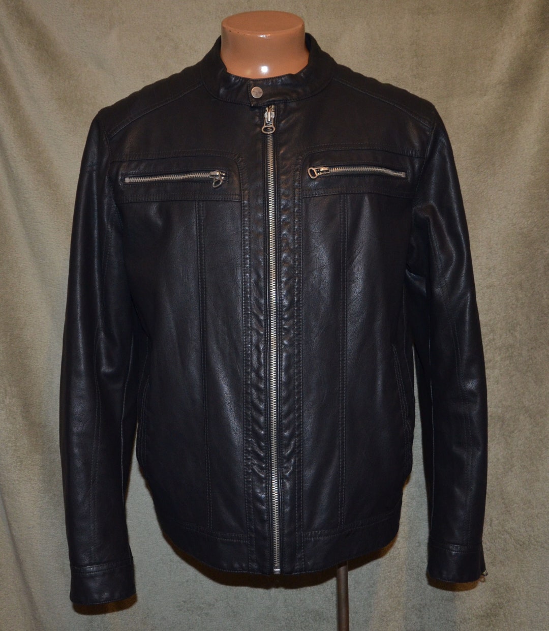 Motorcycle Jacket Wilson's Leather Mens Size Large Biker Rockabilly ...