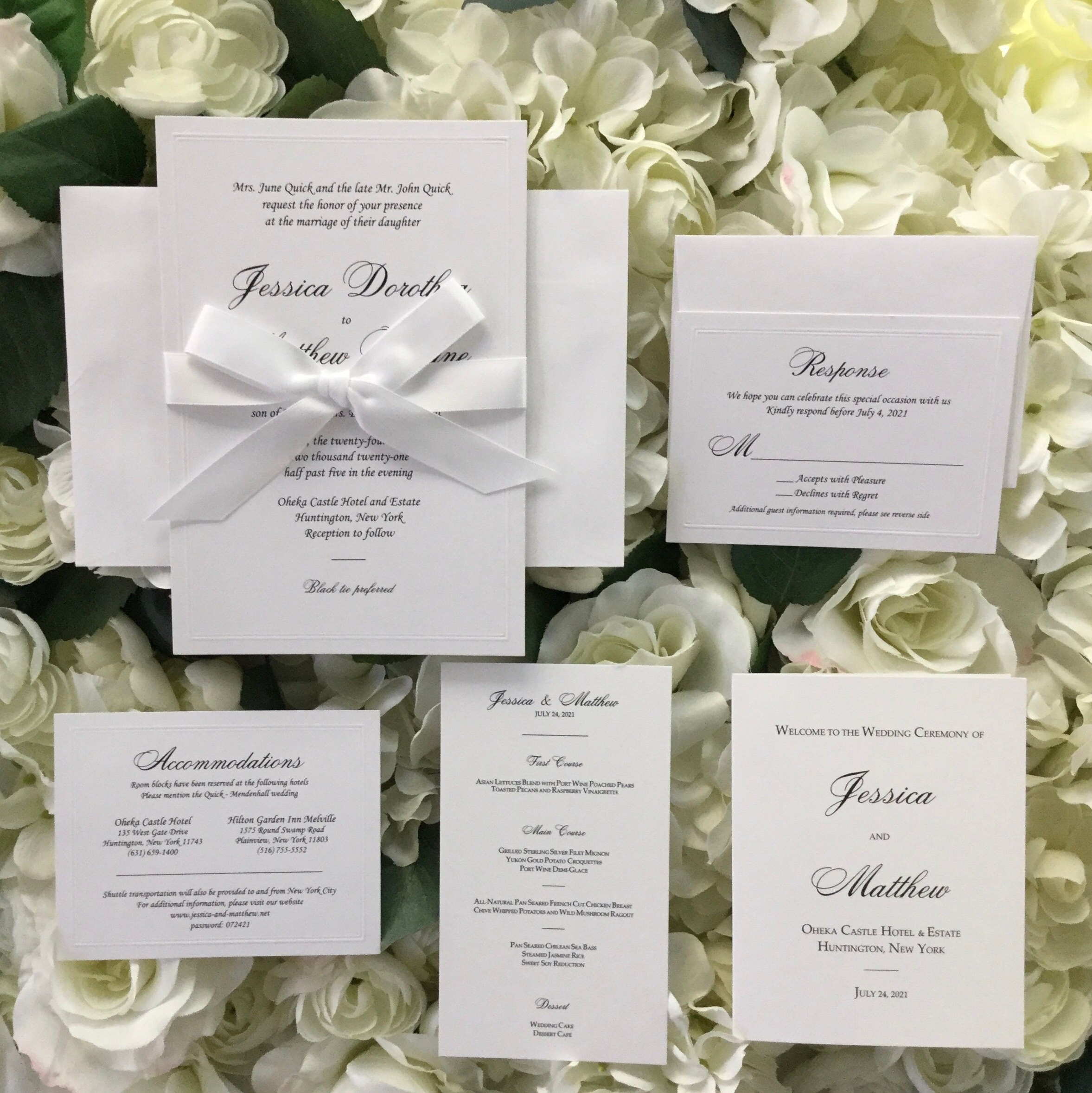 Square Double Layer Wedding Invitation, Wedding Invitation With Ribbon ...