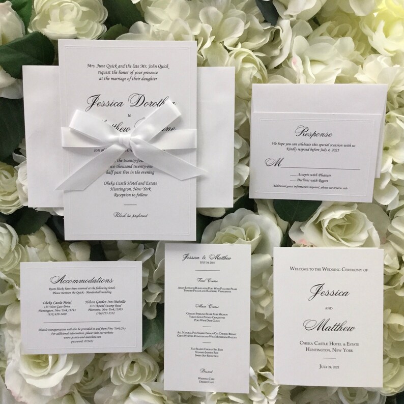 Round Wedding Menu Shimmer Wedding Menu Thermography - Etsy