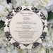 Round Wedding Menu, Shimmer Wedding Menu, Thermography, Dinner Menu - Etsy