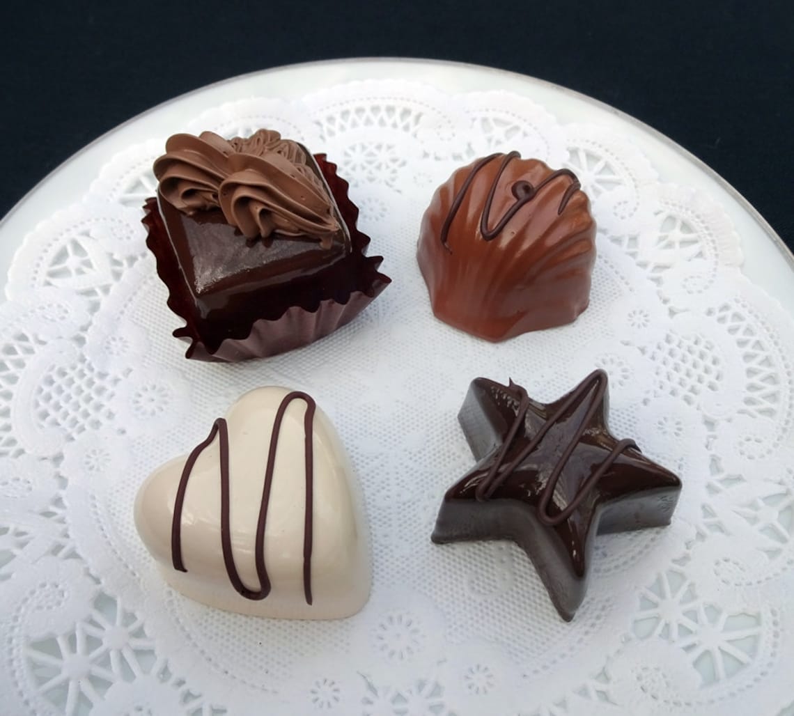 Fake Chocolates Set of 4 Assorted Chocolates - Etsy