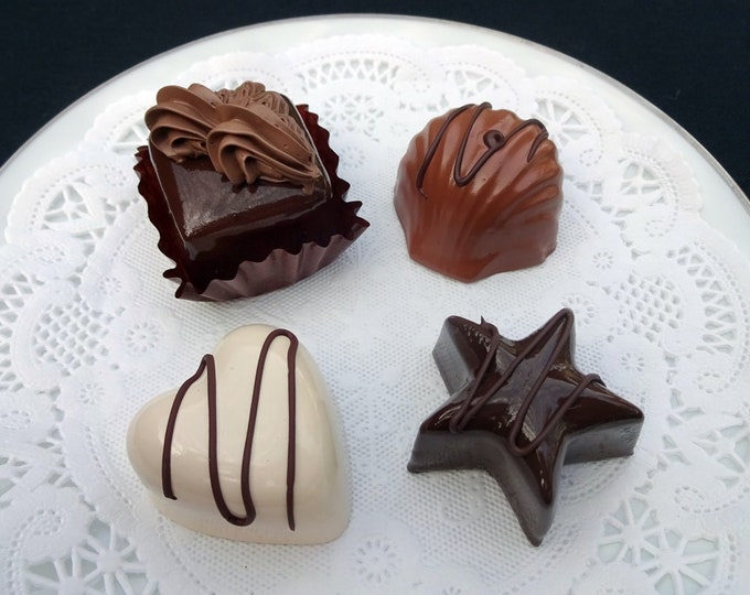Fake Chocolates Set of 4 Assorted Chocolates - Etsy