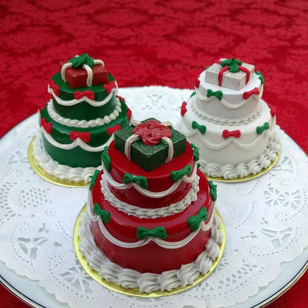 Fake Christmas Cake - Etsy