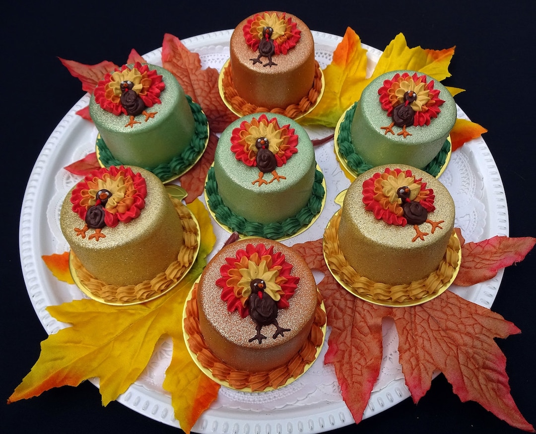 Thanksgiving Turkey Mini Cakes - Etsy