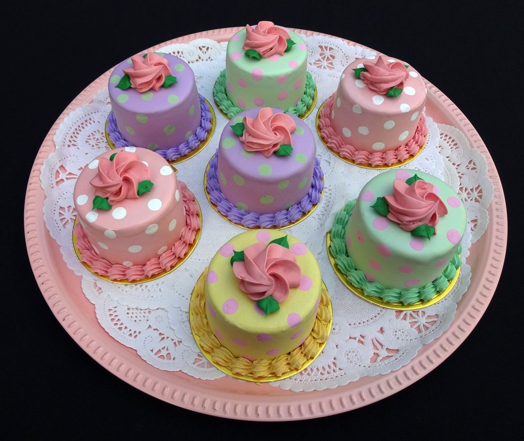 NEW Dotted Fake Mini Cakes in 4 Colors - Etsy