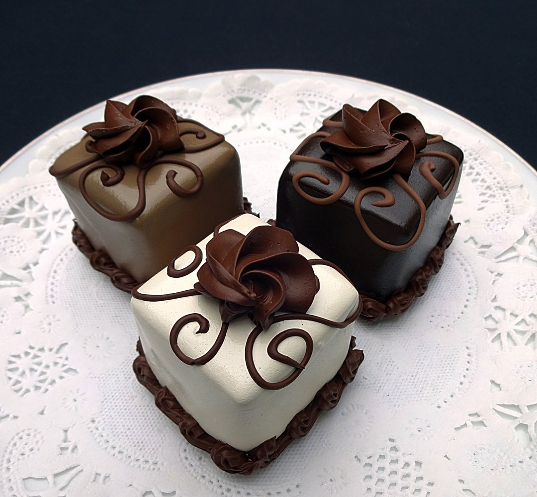 NEW! 3 Pc Triple Chocolate Rosette Tea Cakes - Etsy