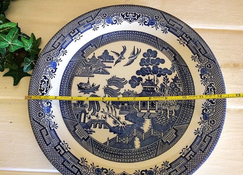 Churchill England Blue Willow England Platter Staffordshire | Etsy