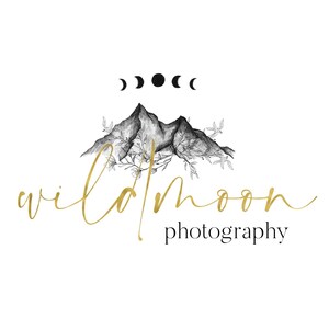Boho Moon Logo Design, Premade Logo Design, Photography Logo and ...
