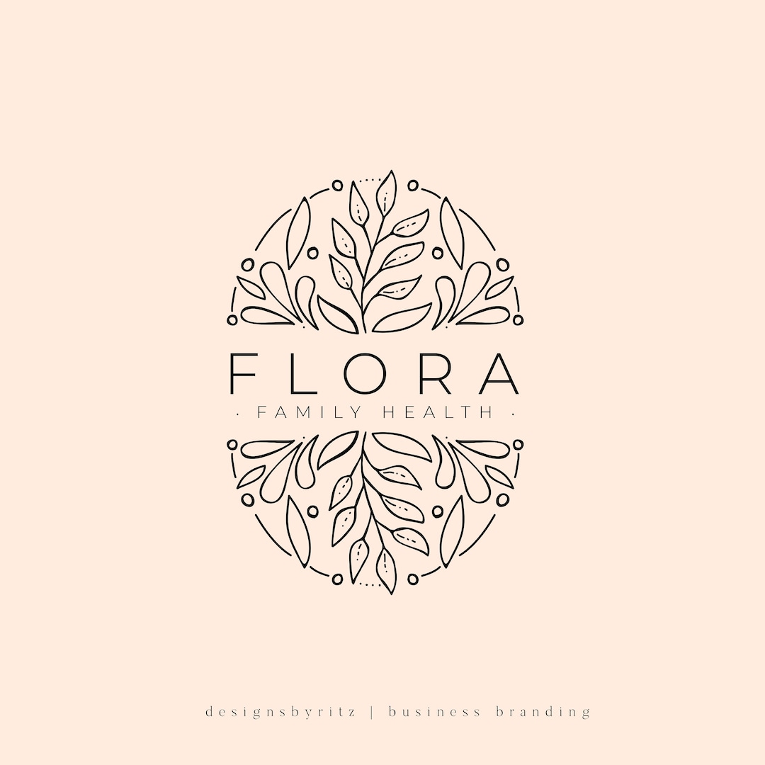 Flora Logo Design, Business Logo Branding, Boutique Logo, Nutrition ...
