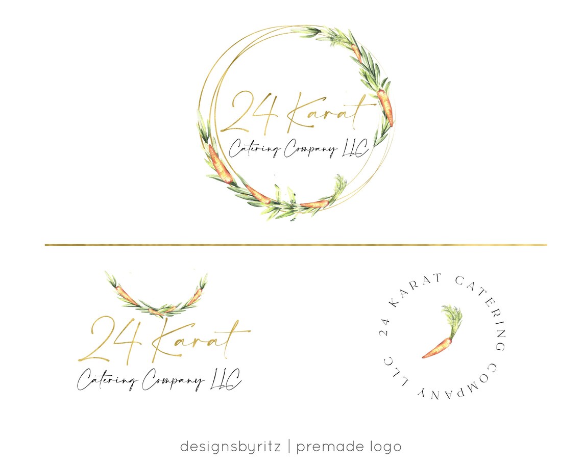 Food Logo Design Grazing Table Logo Design Carrot Rustic - Etsy
