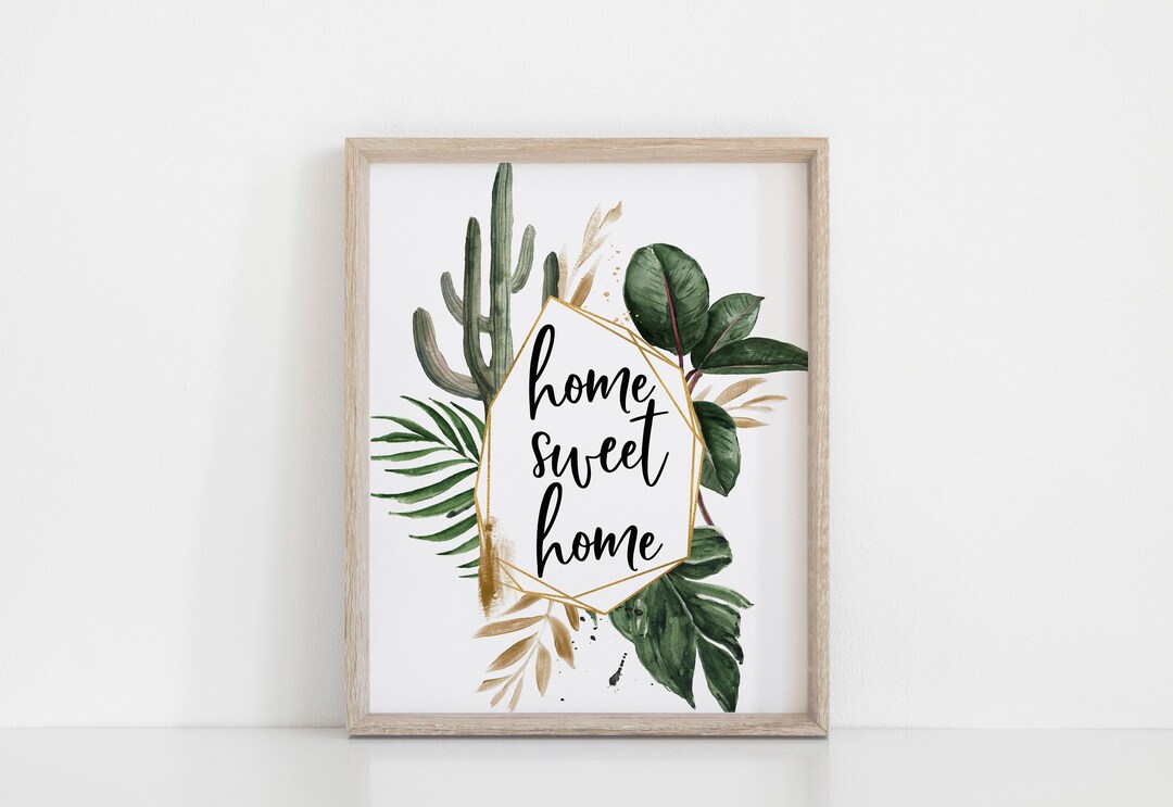 Boho Cacti Art Print | Watercolor Botanical Wall Decor (digital ...