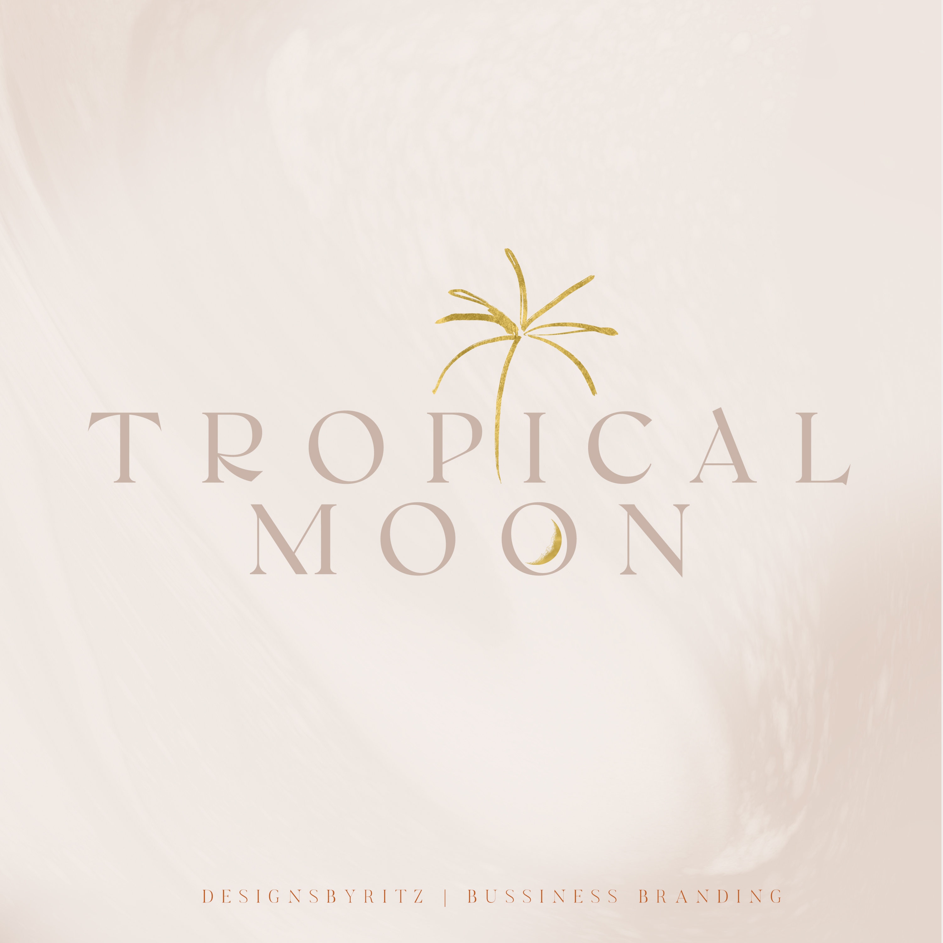 Premade Logo Design Modern Boho Logo Tropical Logo Design | Etsy