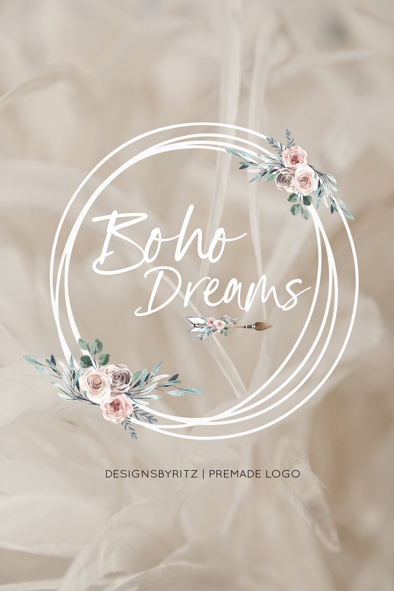 Rustic Logo Design Photography Logo Watermark Boho Logo - Etsy