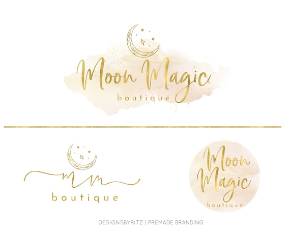 Moon Logo Design Premade Logo Design Logo Design Custom | Etsy