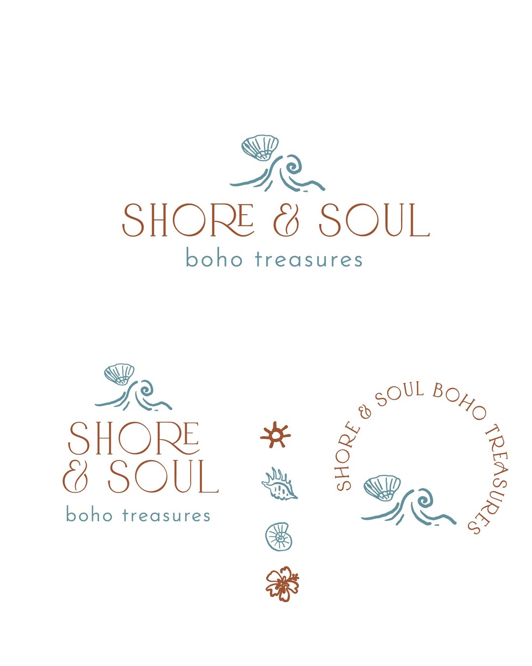Custom Boutique Logo Design, Coastal Brand Identity Package - Etsy