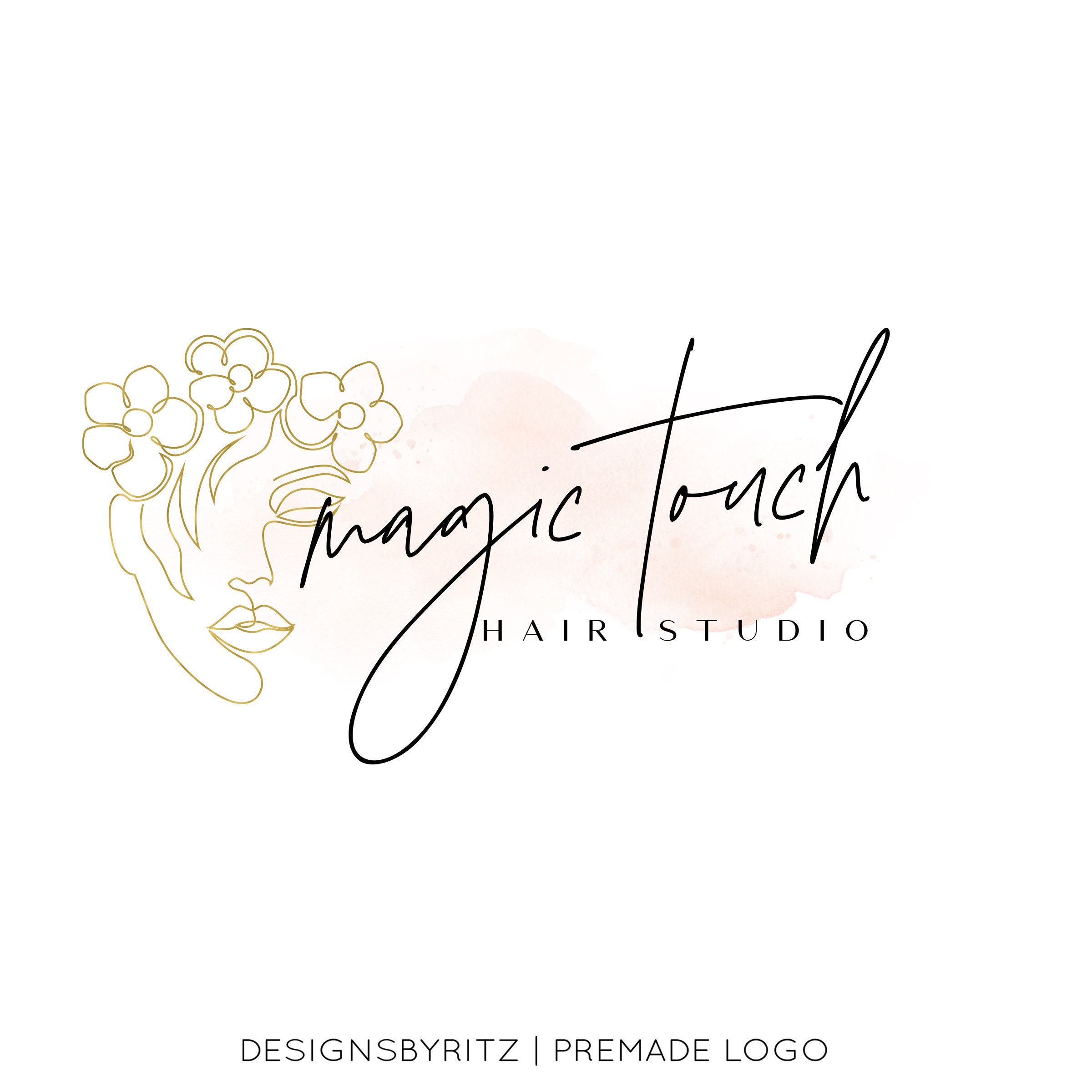 Hair Studio Logo Design Aesthetics Logo Design Beauty Salon | Etsy