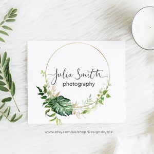 Botanical Logo, Photography Logo and Watermark, Watercolor Logo ...