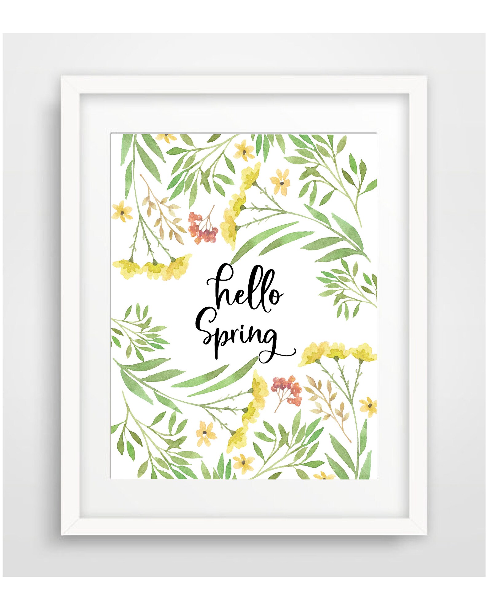 Spring Printable Wall Art Spring Sign Hello Spring Printable - Etsy UK