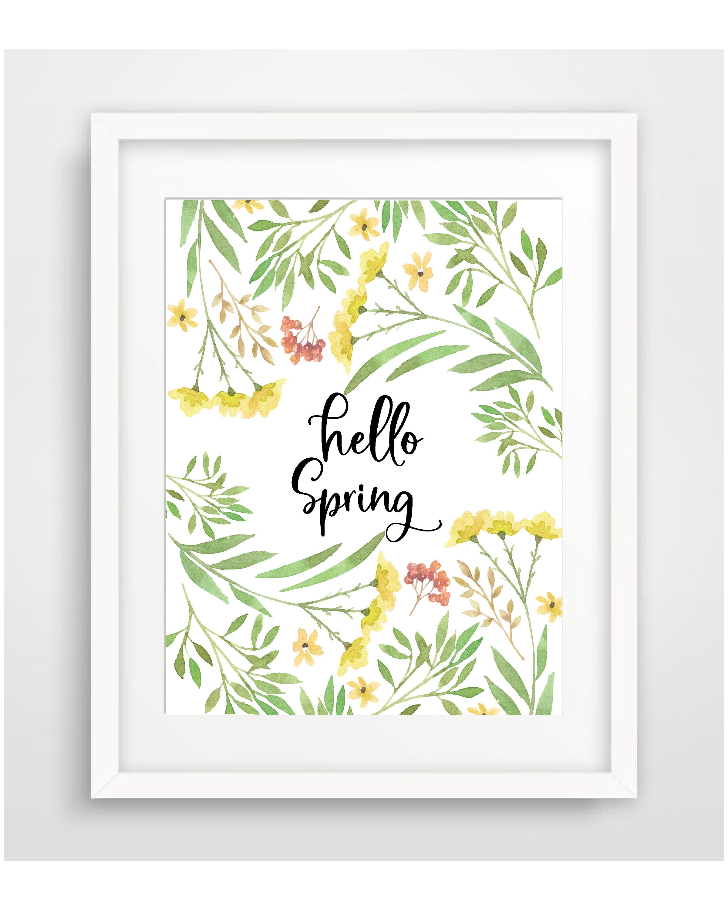 Spring Printable Wall Art Spring Sign Hello Spring Printable - Etsy UK
