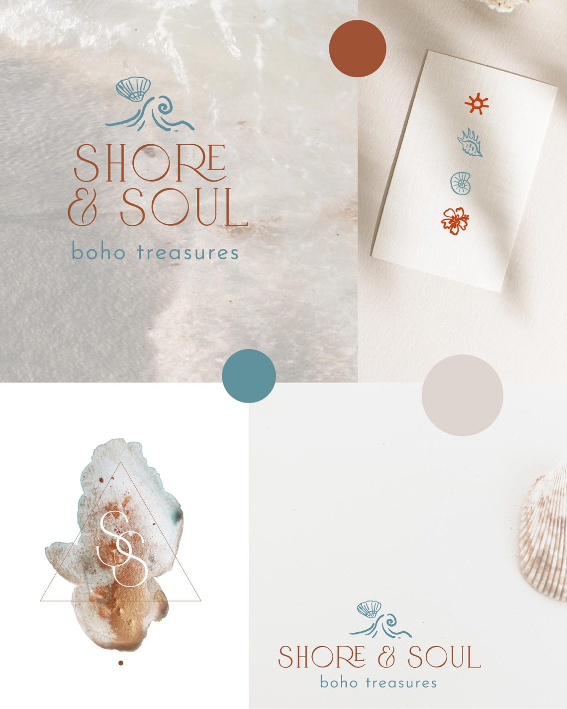 Custom Boutique Logo Design, Coastal Brand Identity Package - Etsy