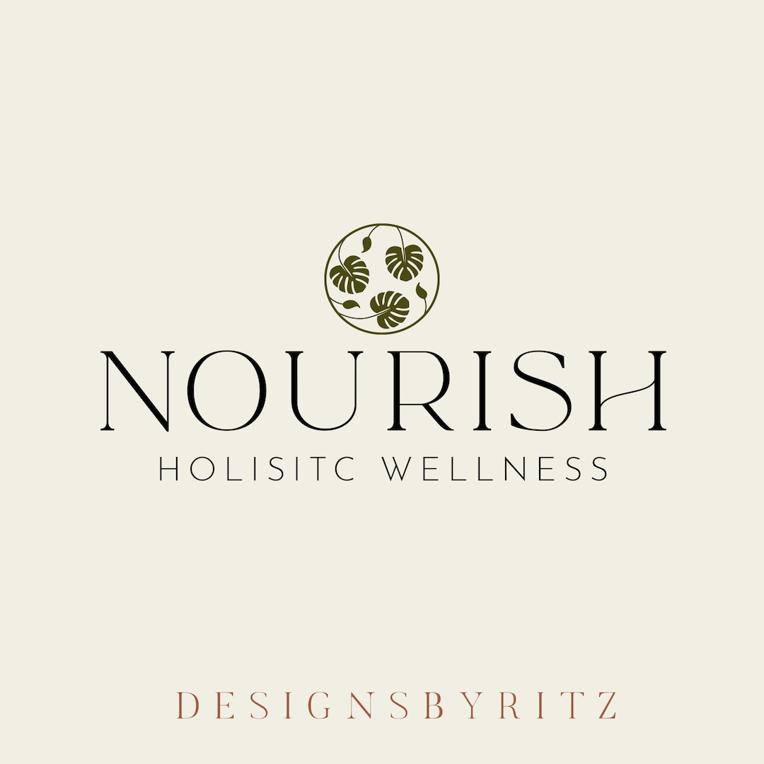 Holistic Logo Design, Greenery Leaf Logo, Eco Friendly Skincare Logo ...