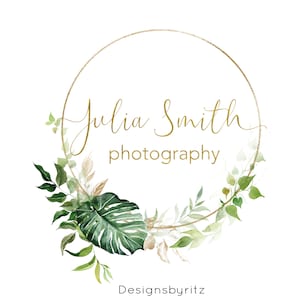 Botanical Logo, Photography Logo and Watermark, Watercolor Logo ...