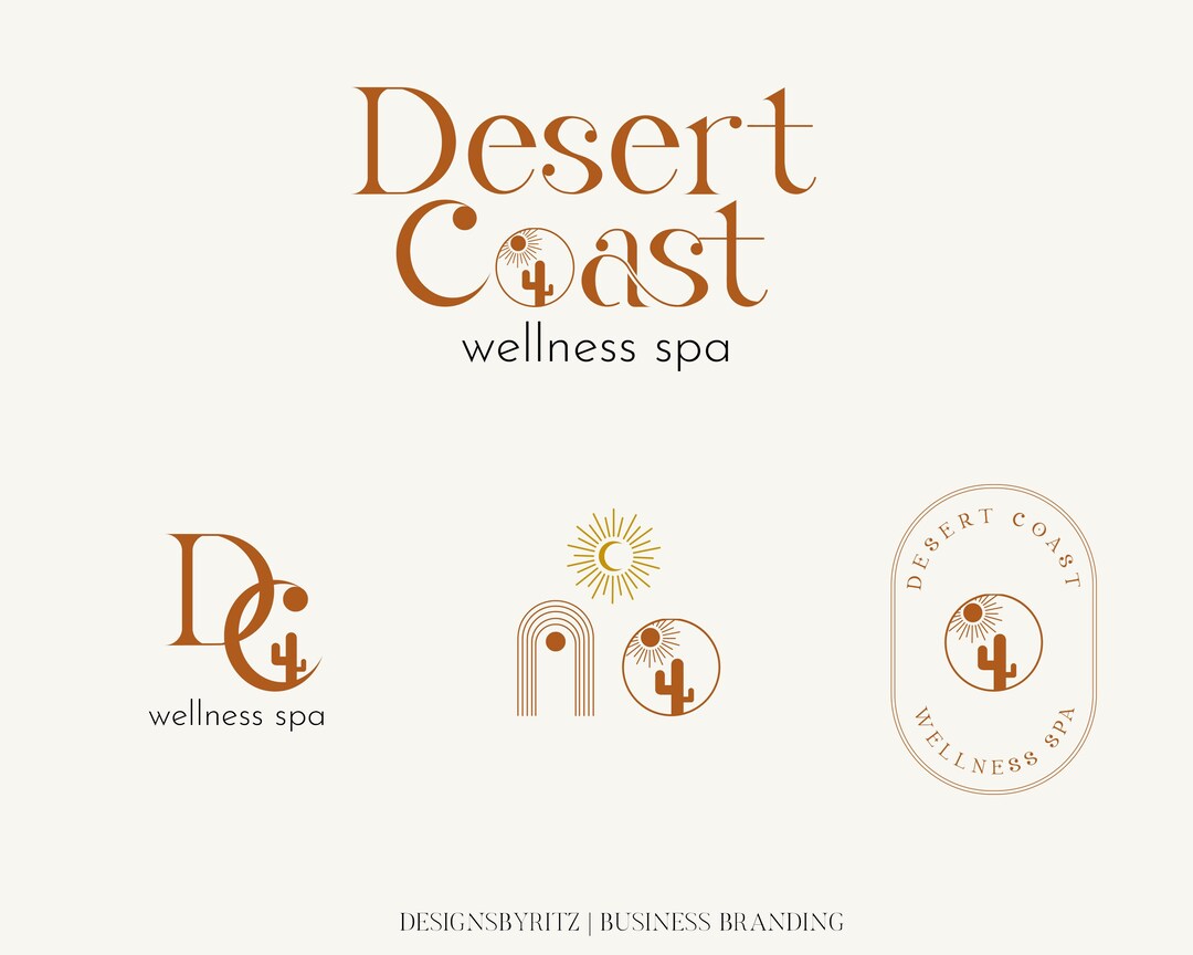 Boho Logo Design, Logo Design Custom for Business, Premade Branding Kit ...