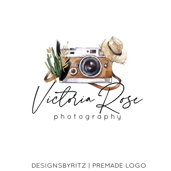 Camera Logo Design Cactus Logo Rustic Boho Logo Photography | Etsy New ...