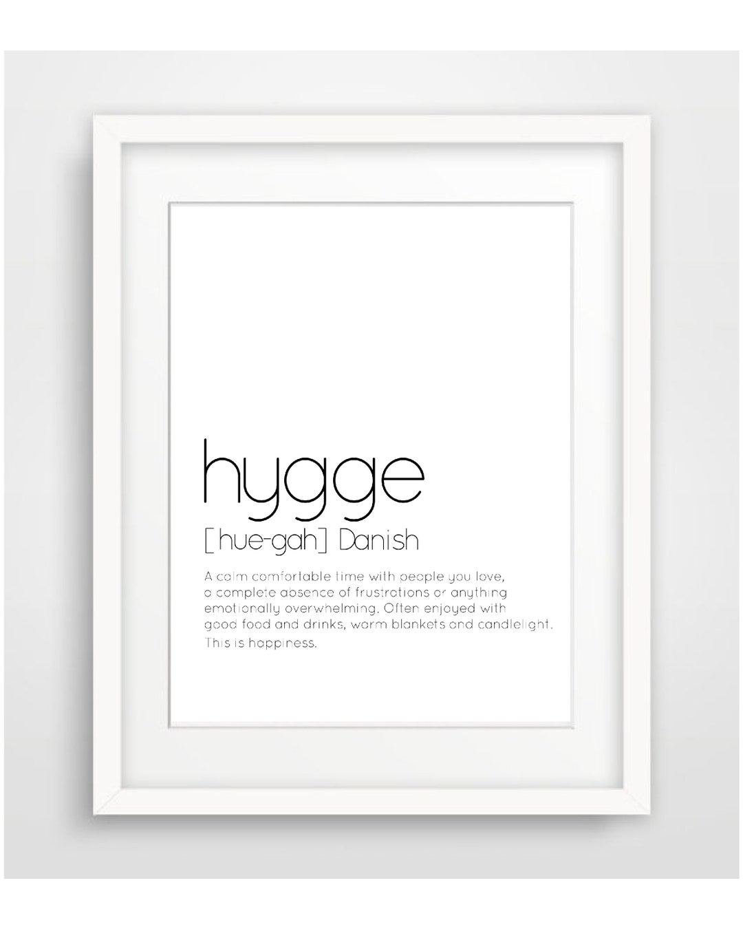 Hygge Print, Hygge Wall Art, Hygge Definition Print, Definition Poster ...