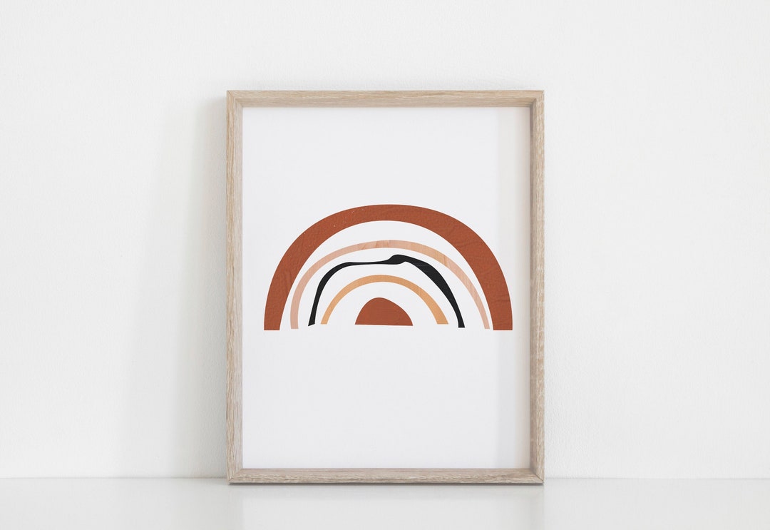 Boho Rainbow Printable Wall Art Rainbow Nursery Print - Etsy