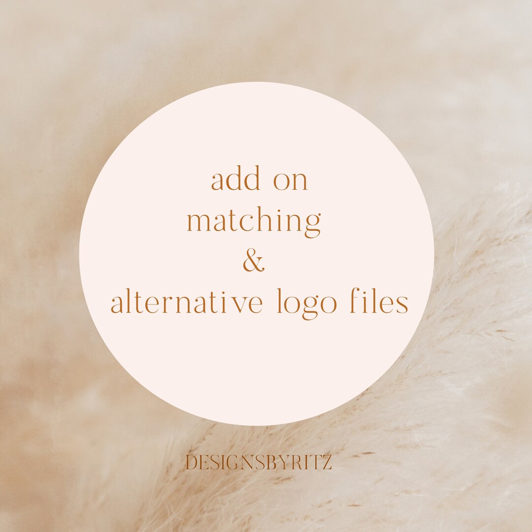 Logo Design, Premade Logo Design Add On, Matching Logo and Alternate ...