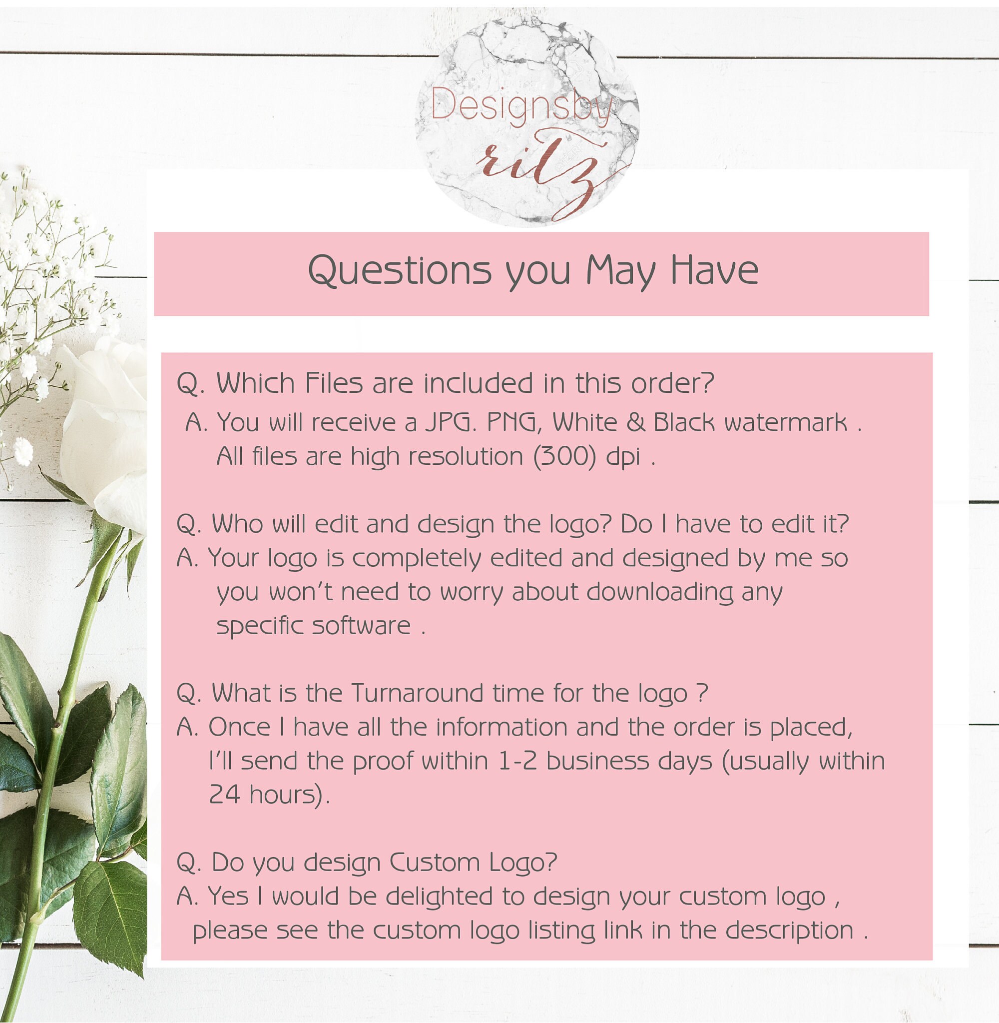 Premadelogo Design Photography Logo and Watermark Woman Face | Etsy